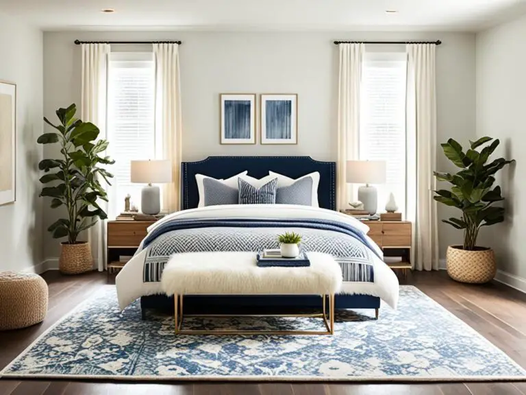how to layer rugs in bedroom