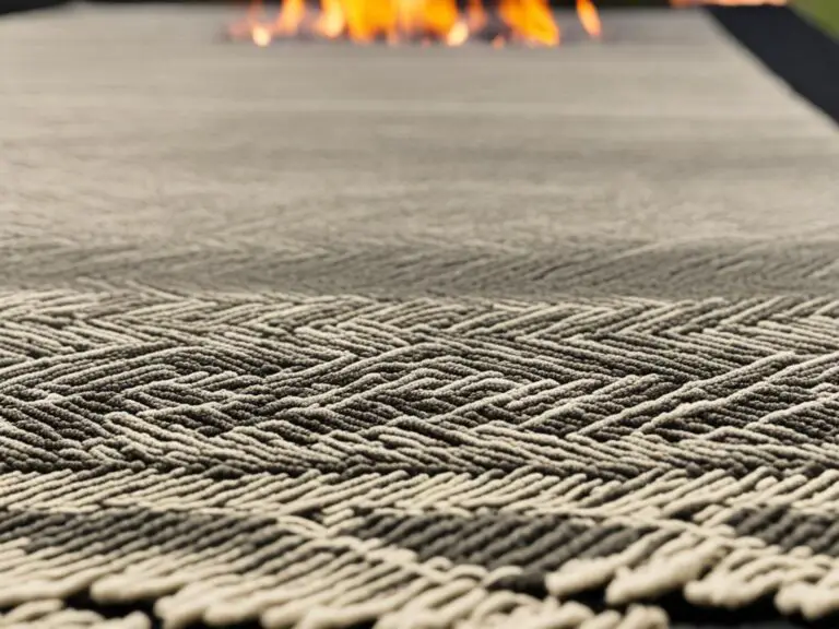can you put a fire pit on an outdoor rug